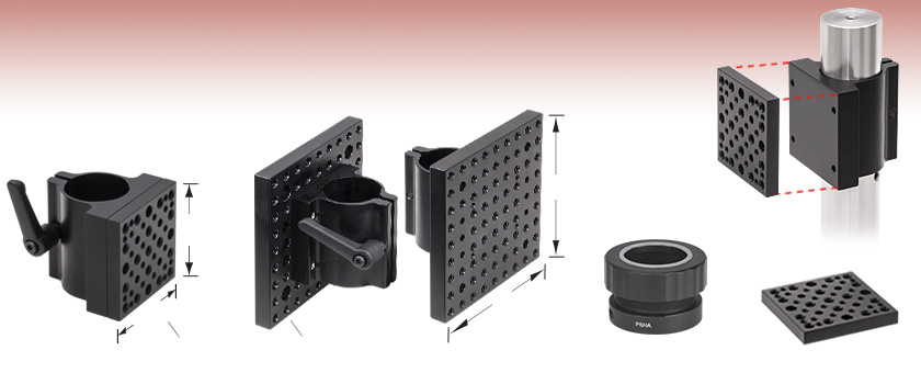 Ø1.5" Post Clamps with Tapped Mounting Surface