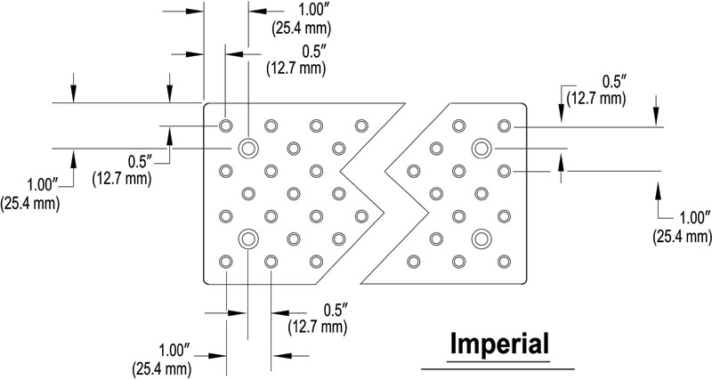 Solid Aluminum Optical Breadboards, Double-Density Holes